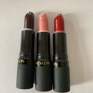 Revlon | Makeup | Three Revlon Lipsticks And Eyeliner | Poshmark